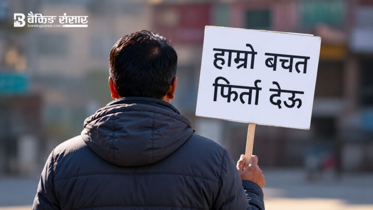 ‘बचत फिर्ता देऊ’ भन्दै कर्णाली डेभलपमेन्ट बैंकका बचतकर्ताद्वारा ...